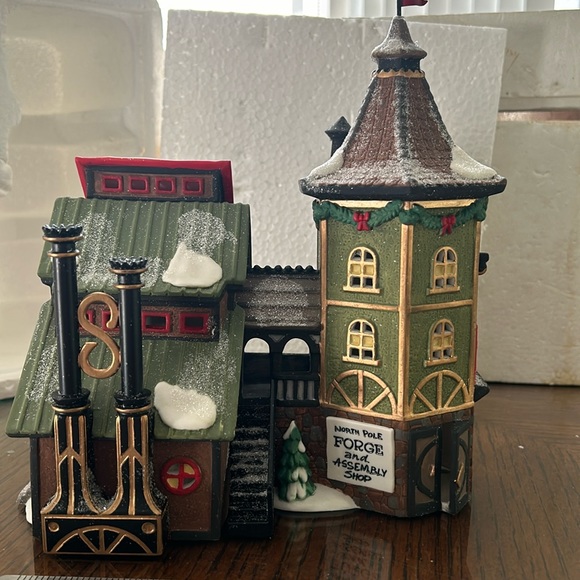 Holiday | Victorian Blacksmith Forge Santa Workshop Christmas Village ...